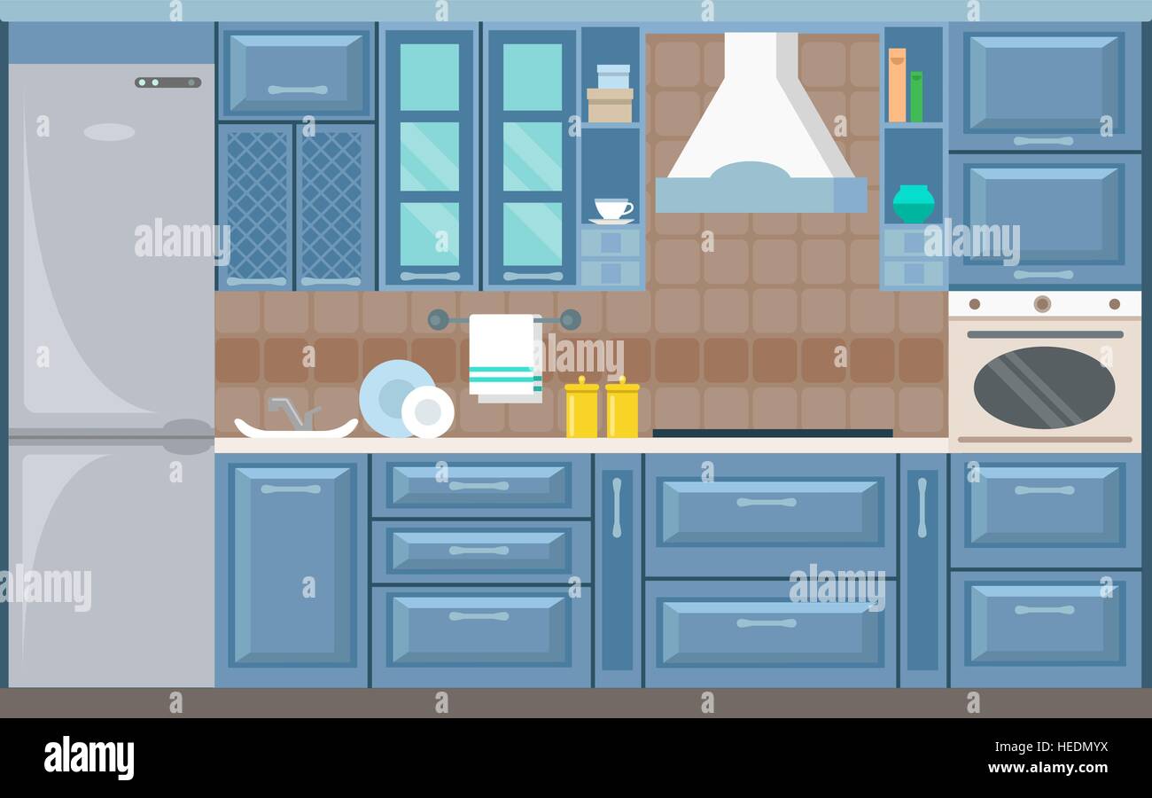 Vector kitchen Stock Vector Images - Alamy