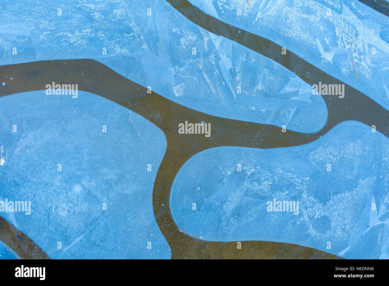 Ice on water texture. Close up of winter frozen water surface Stock ...