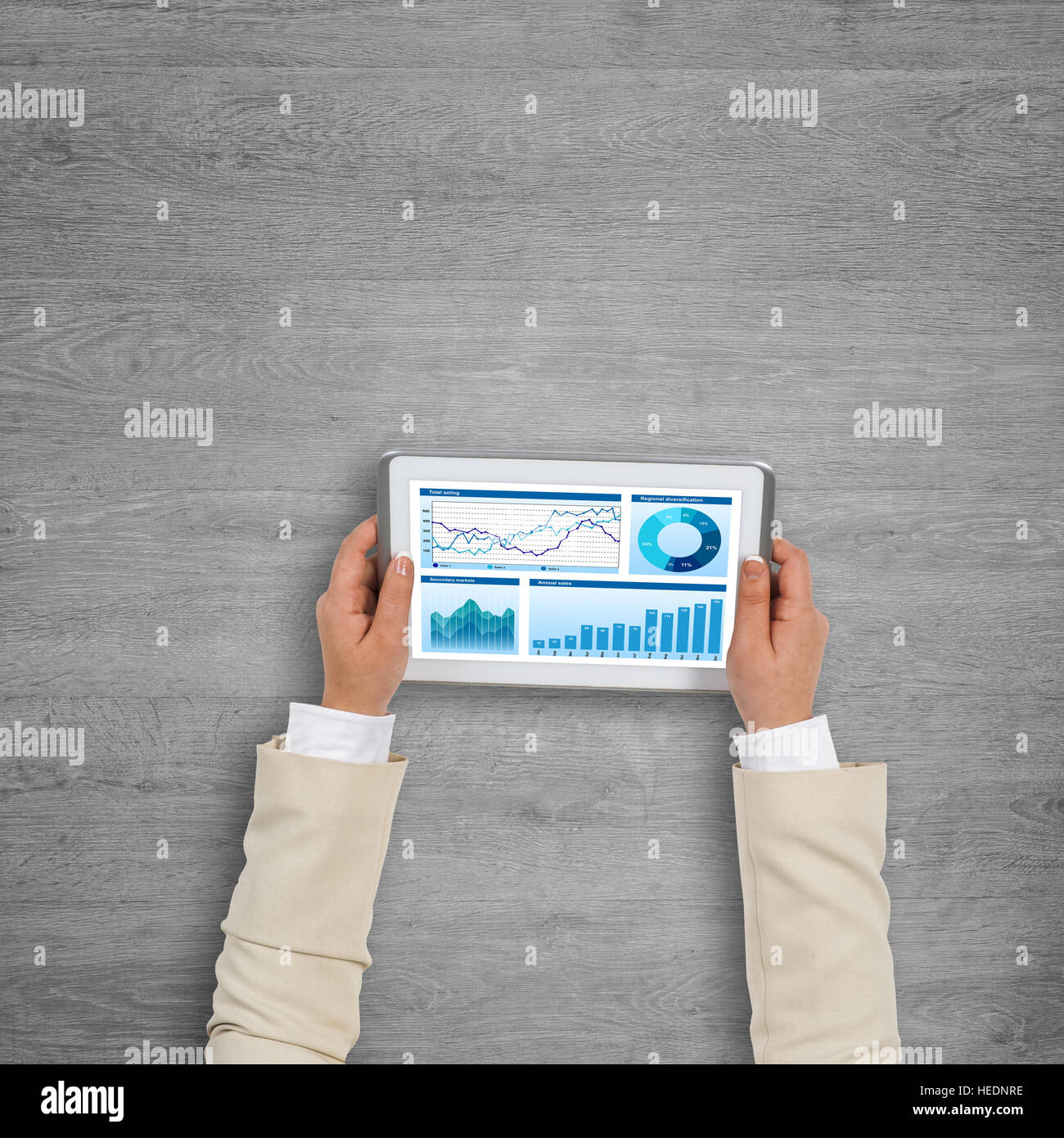 Using financial application Stock Photo - Alamy