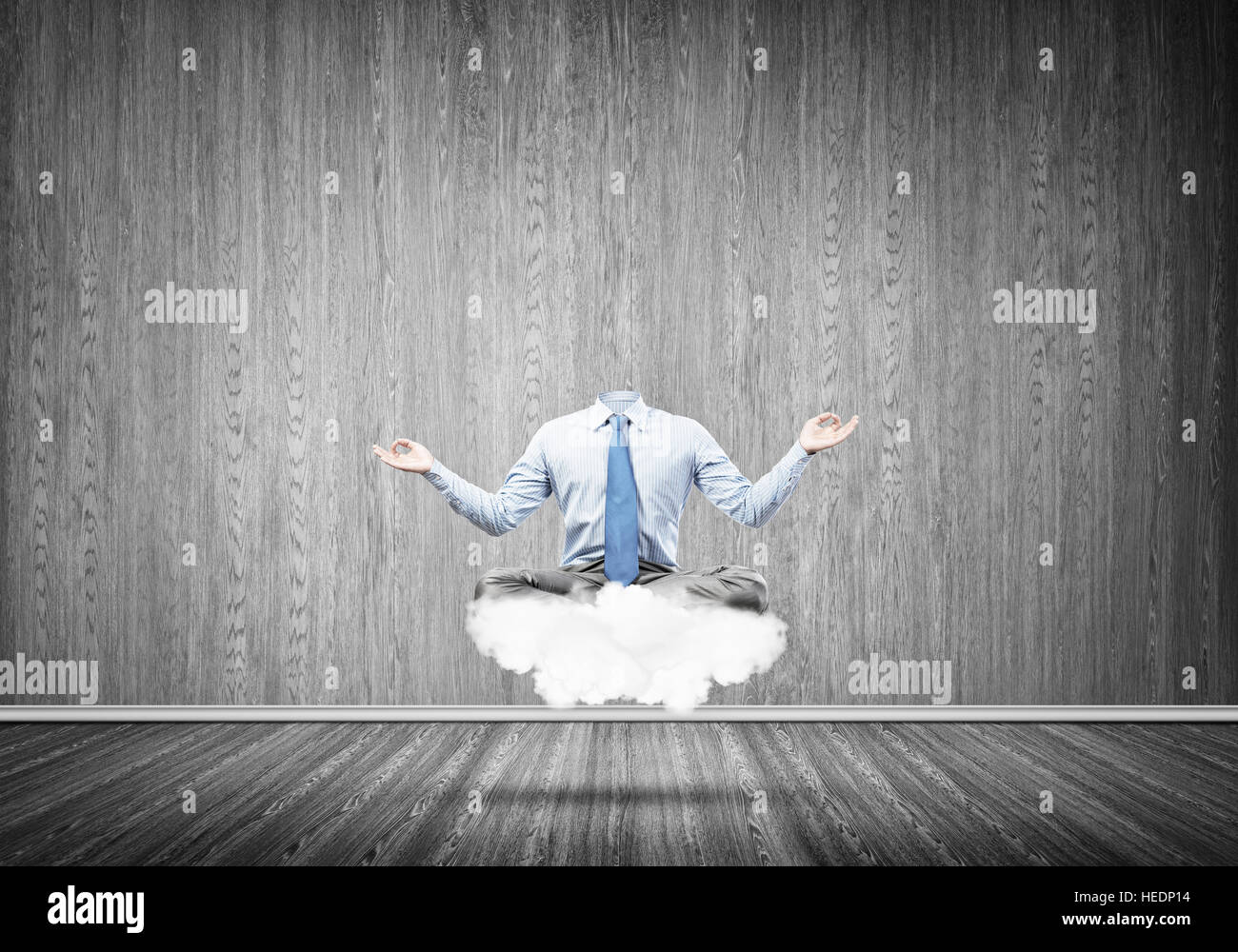 Businessman without head Stock Photo - Alamy