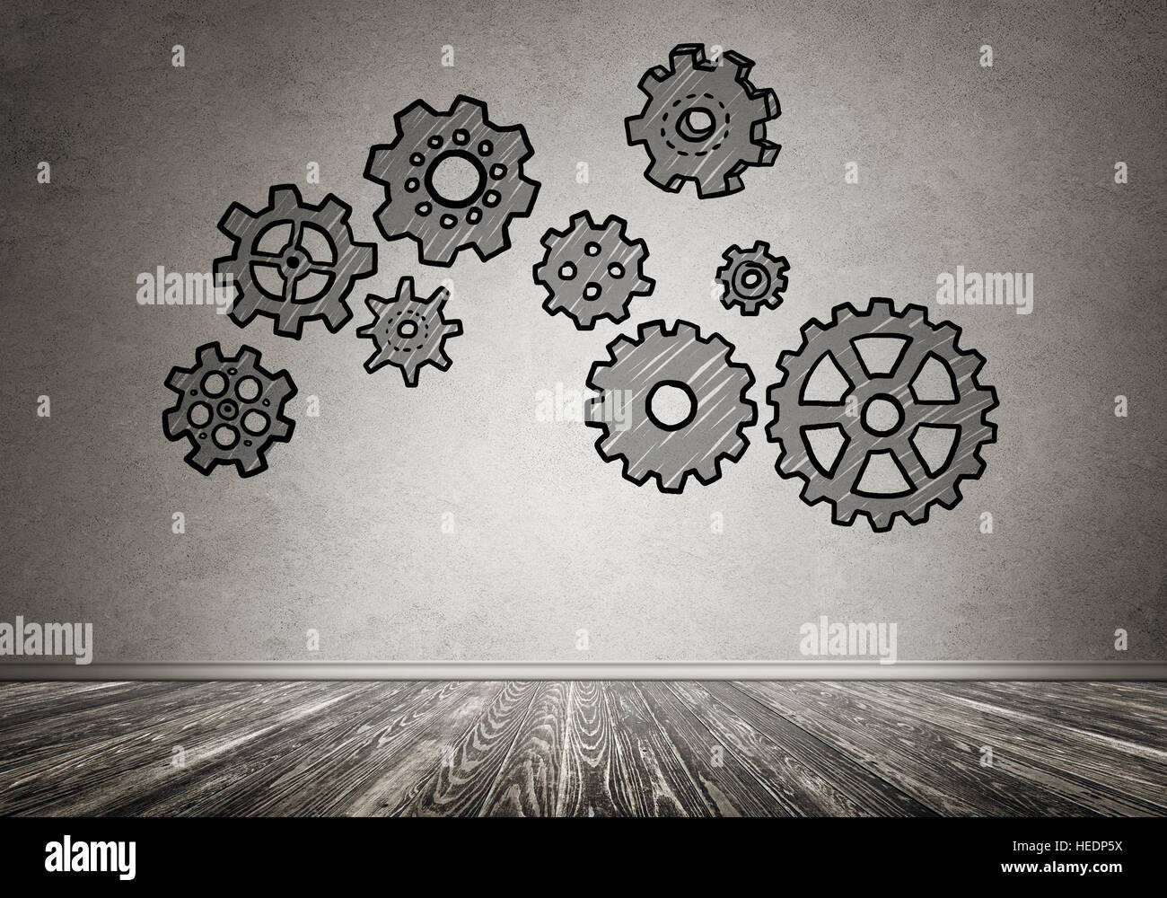 Gear mechanism as teamwork concept Stock Photo - Alamy
