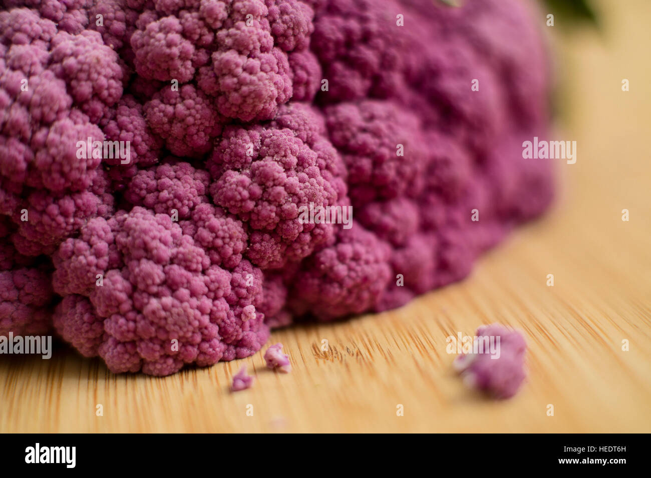 closeup of a head of purple cauliflower Stock Photo - Alamy