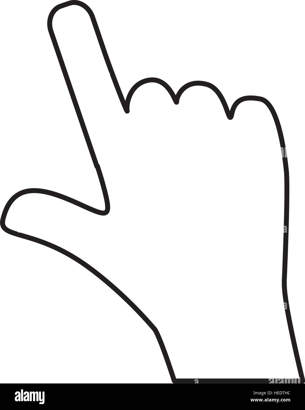 Hand with finger touching something icon vector illustration graphic ...