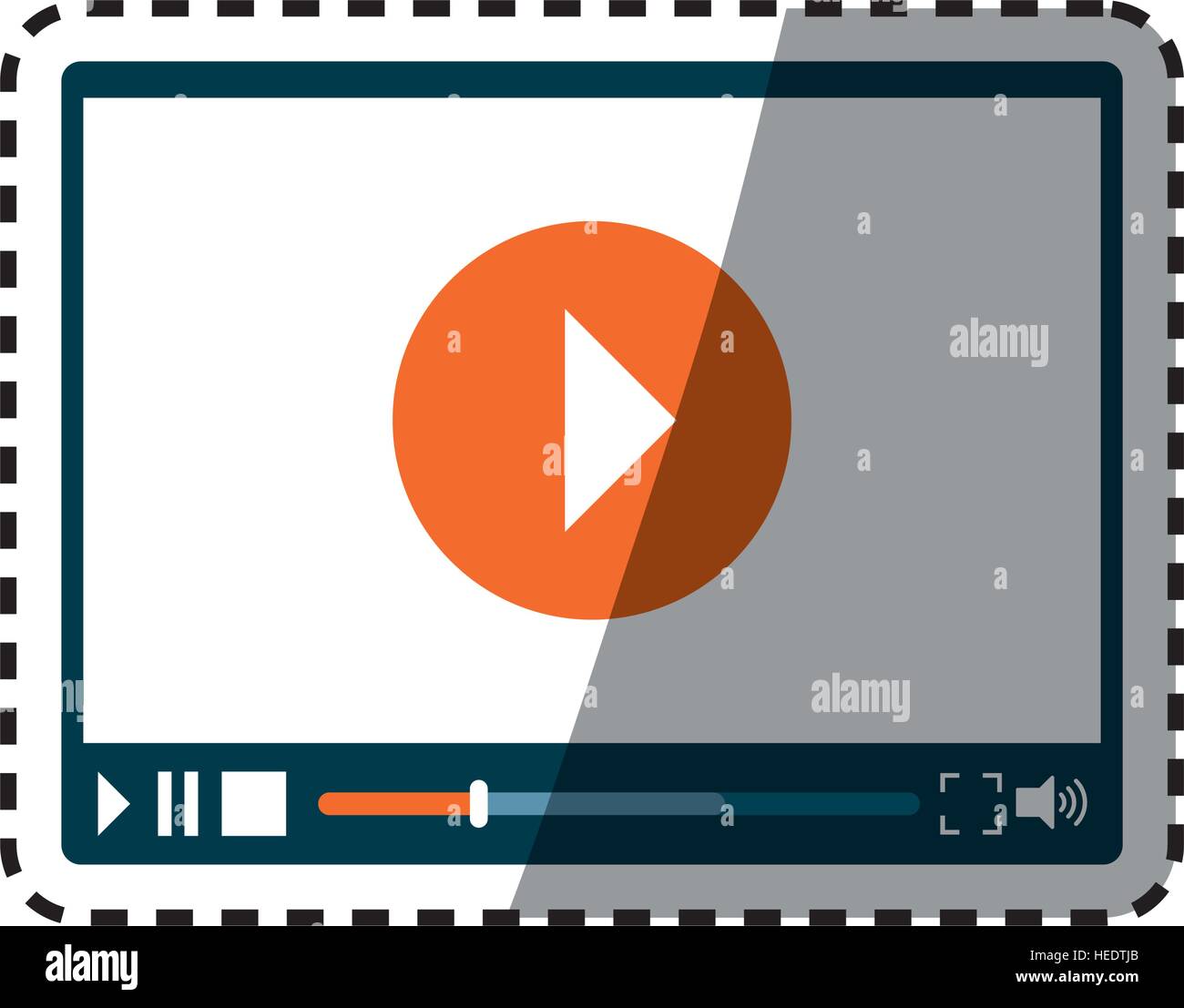 Online video media icon vector illustration graphic design Stock Vector ...