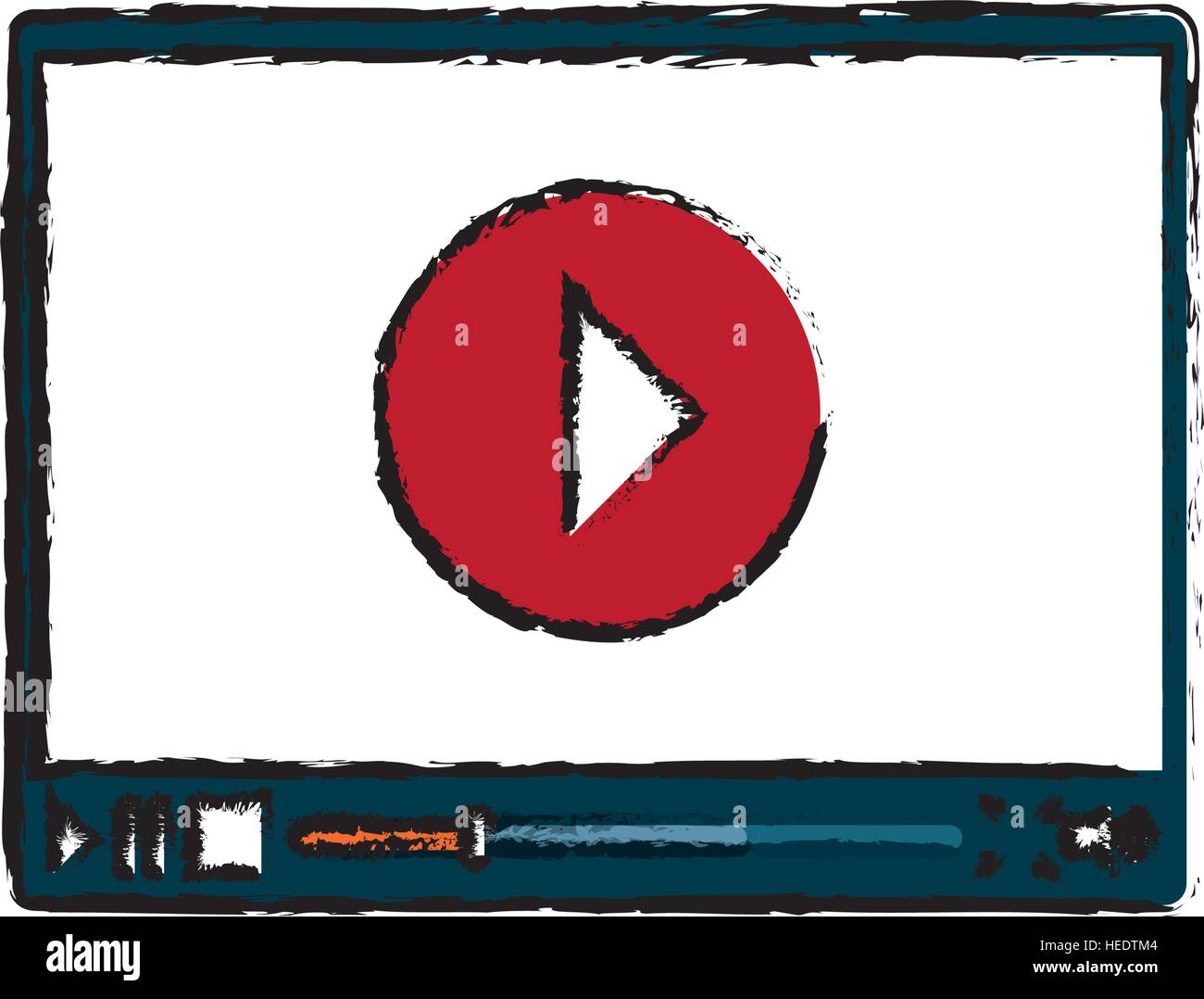 Online video media icon vector illustration graphic design Stock Vector ...