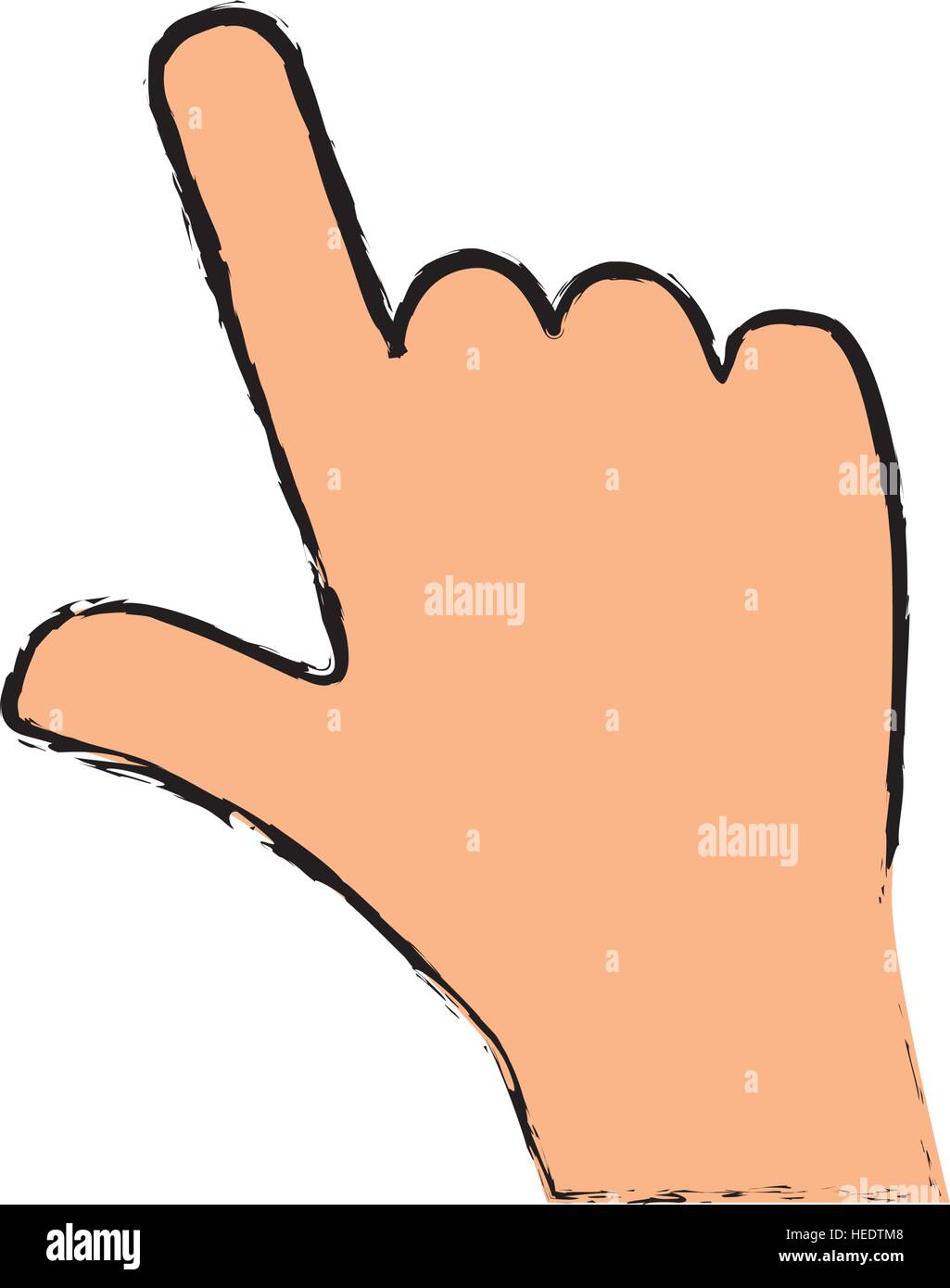 Hand with finger touching something icon vector illustration graphic ...