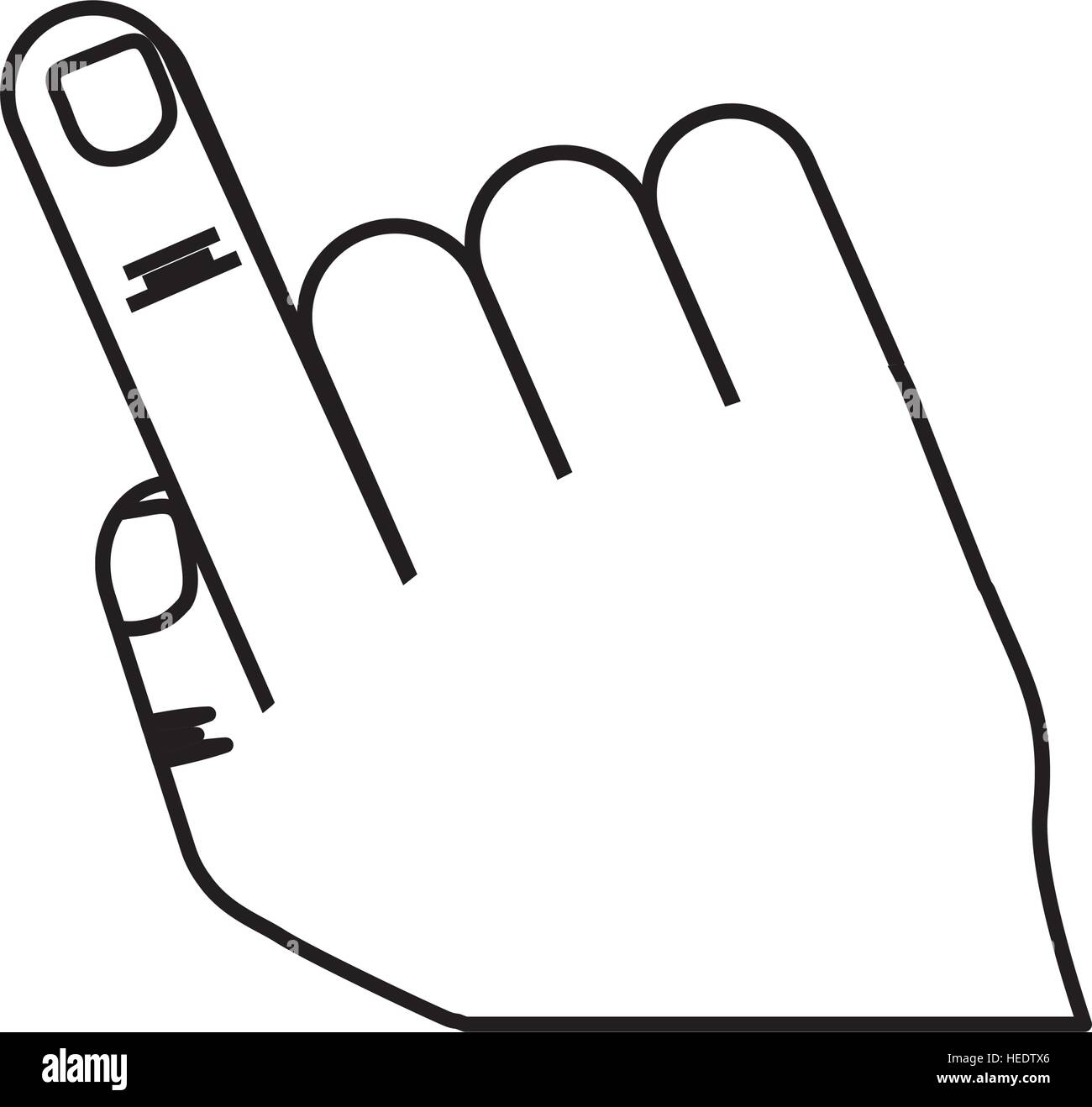 Index finger thumb touching Black and White Stock Photos & Images - Alamy