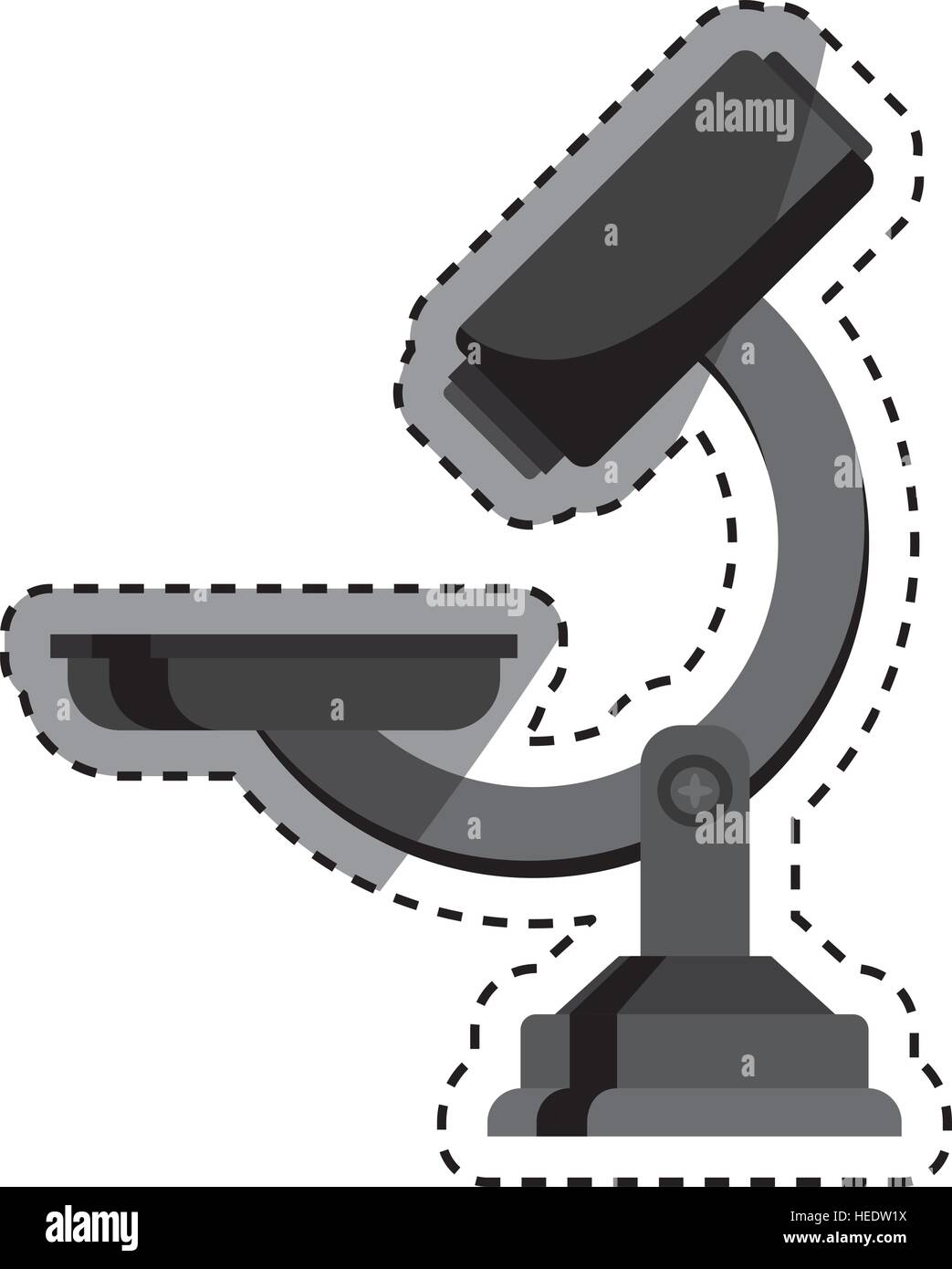 Microscope lab equipment icon vector illustration graphic design Stock ...