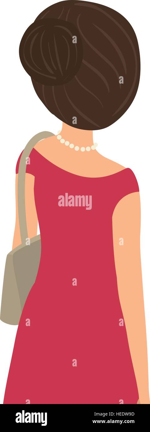 Woman red hair back Stock Vector Images - Alamy