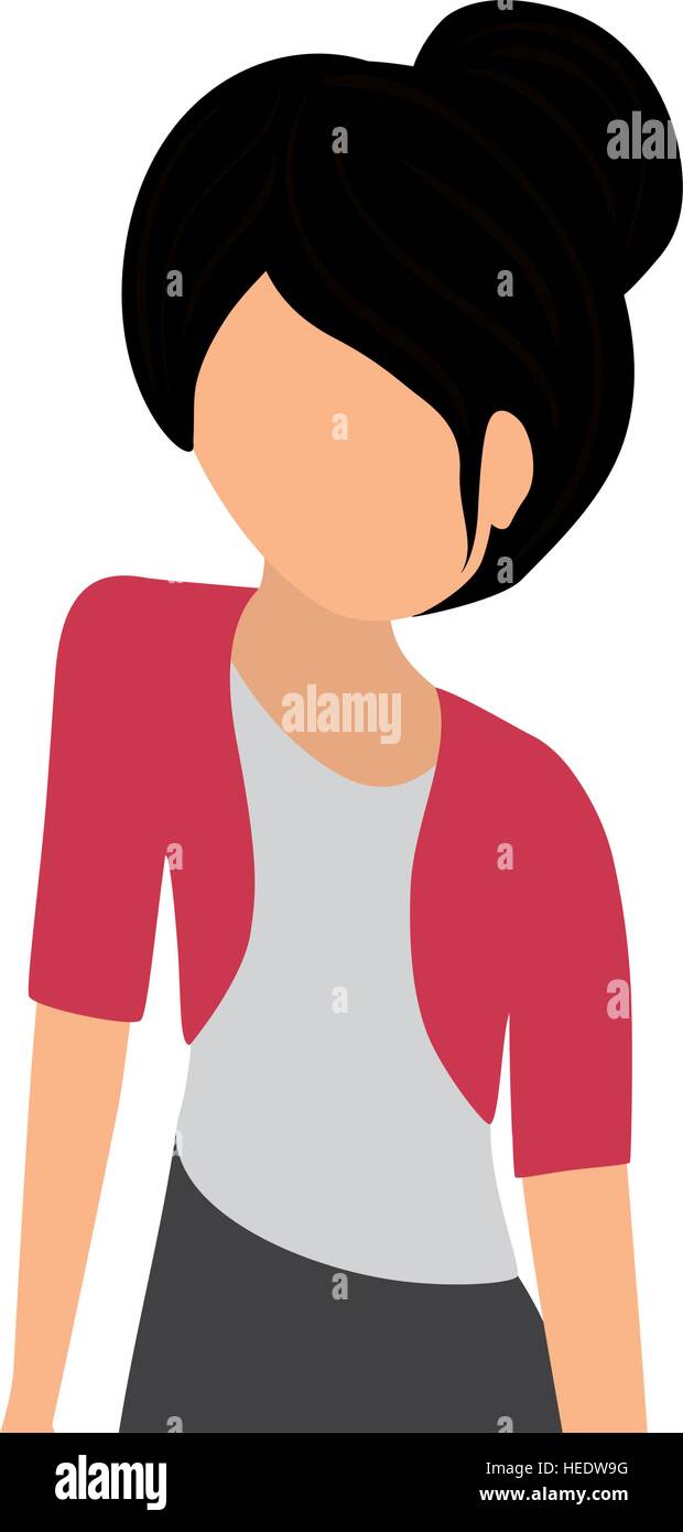 Young woman body complete icon vector illustration graphic design Stock ...