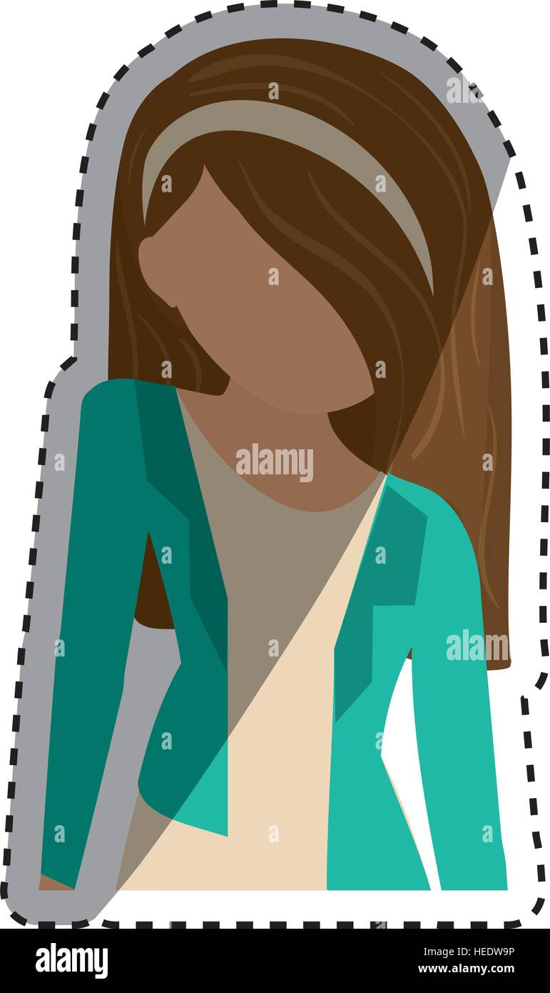 Young woman body complete icon vector illustration graphic design Stock ...