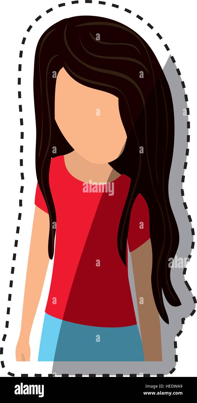 Young woman body complete icon vector illustration graphic design Stock ...