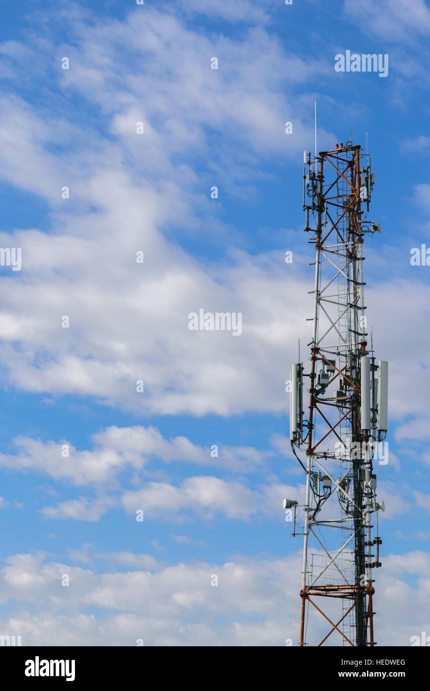 cellular repeter tower for 2g, 3g and 4g transmision - GSM Stock Photo ...