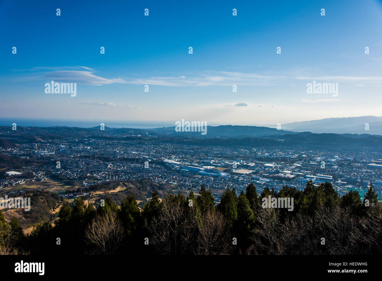View from Nanohanadai, Yabitsu Pass, Hadano City, Kanagawa Prefecture ...