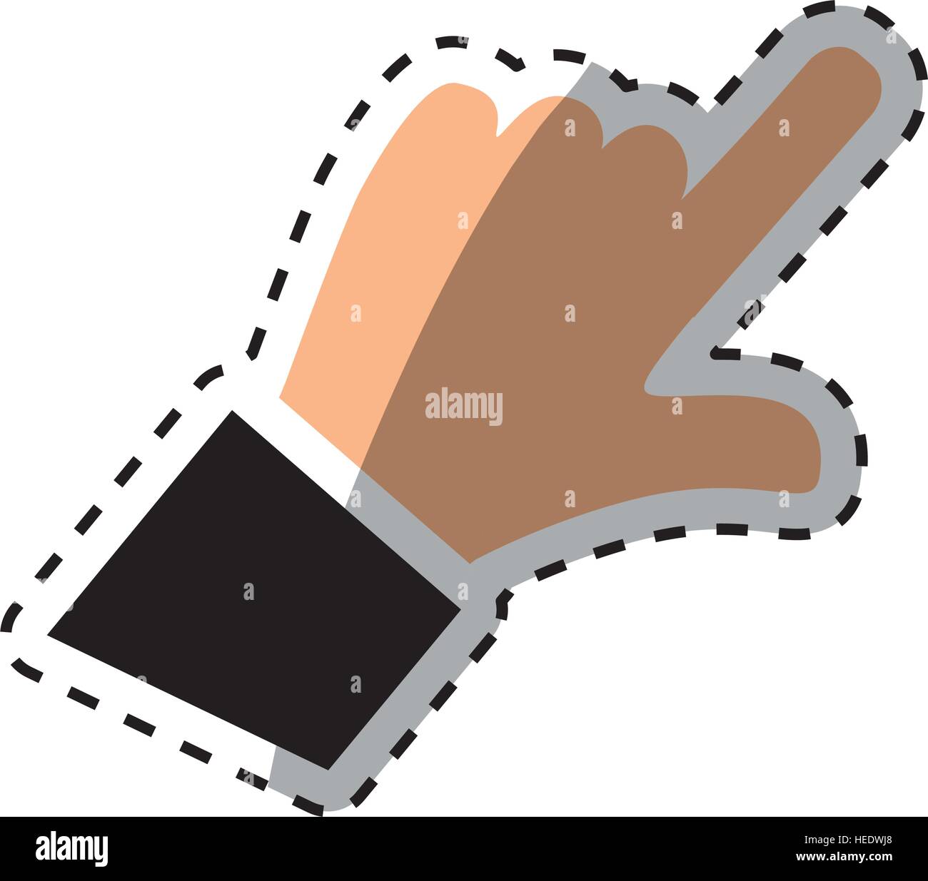 Hand with finger touching something icon vector illustration graphic ...