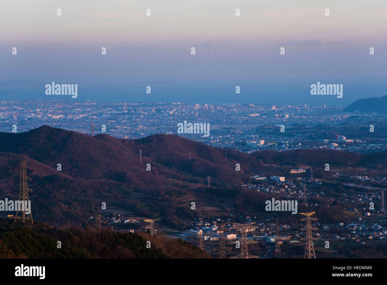 View from Nanohanadai, Yabitsu Pass, Hadano City, Kanagawa Prefecture ...