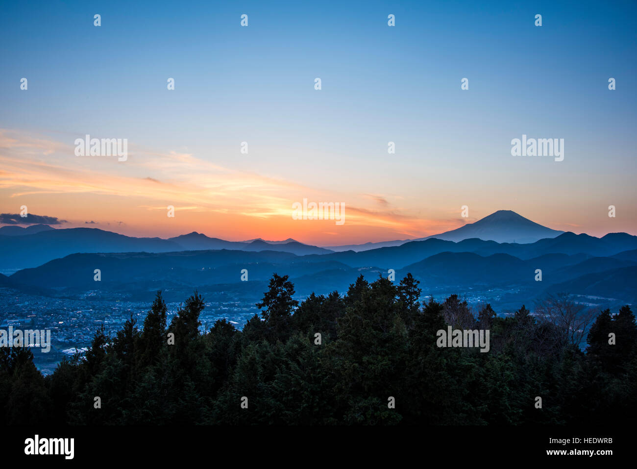 View from Nanohanadai, Yabitsu Pass, Hadano City, Kanagawa Prefecture ...