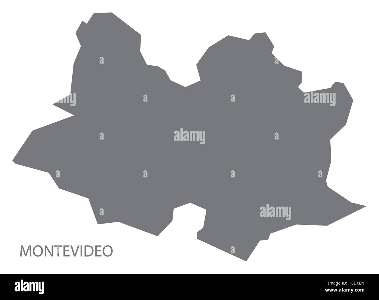 Montevideo Uruguay Map in grey Stock Vector Image & Art - Alamy