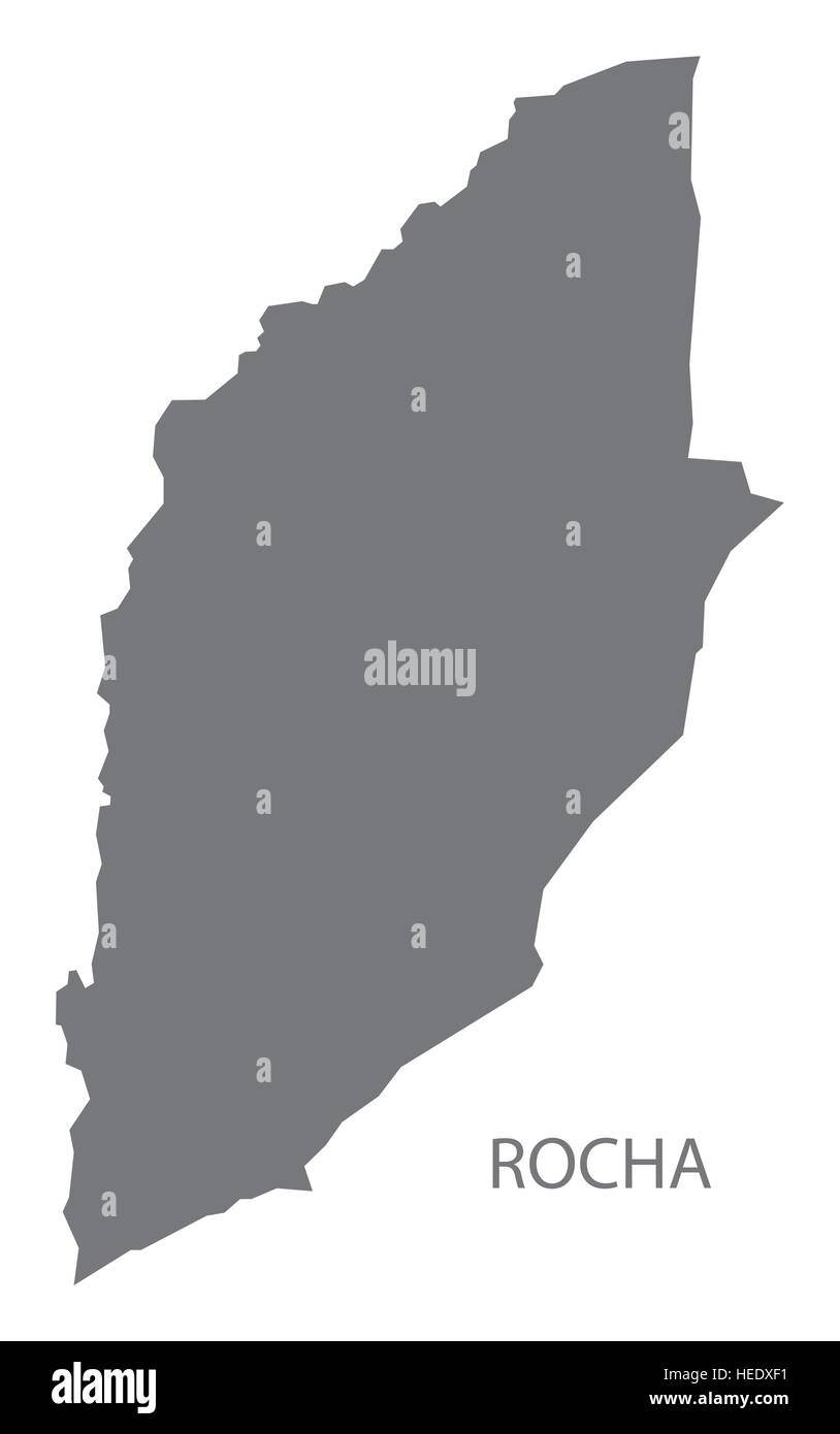 Rocha Uruguay Map in grey Stock Vector Image & Art - Alamy