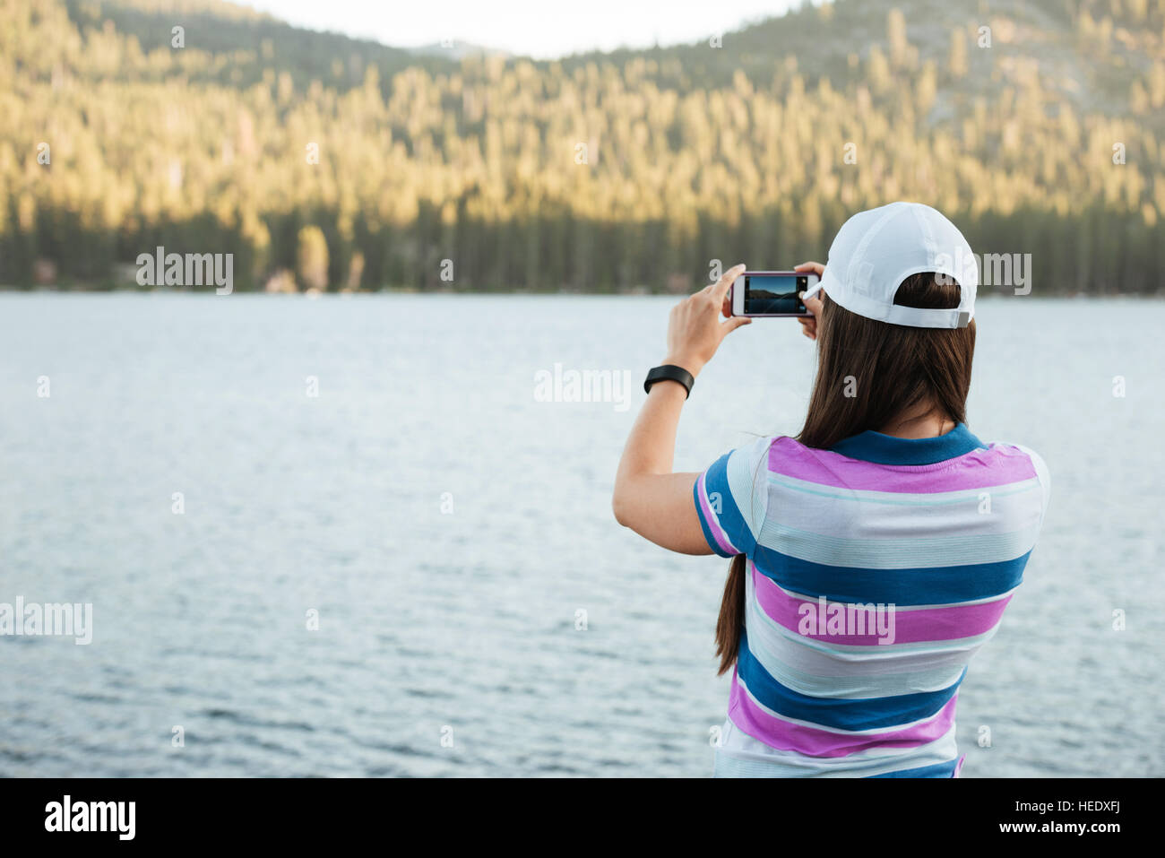 Back view of woman taking picture hi-res stock photography and images ...