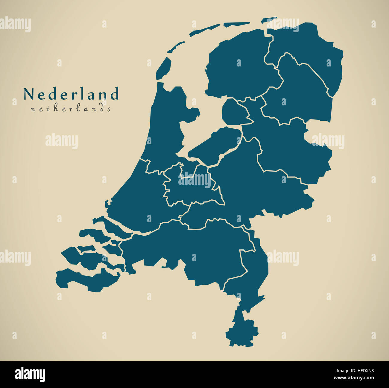 Netherlands map illustration hi-res stock photography and images - Alamy