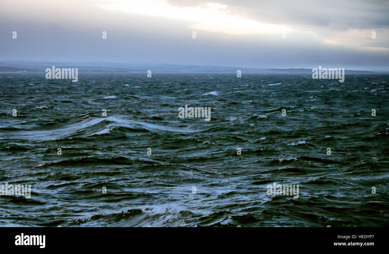 Kara sea (basin of Arctic ocean) in high Arctic (Novaya Zemlya ...