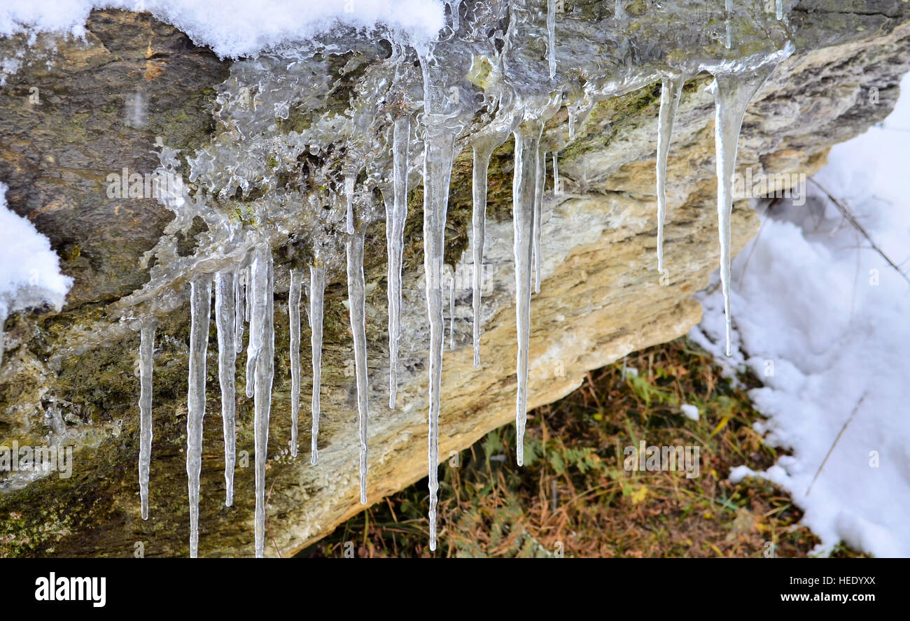 Icicle Falling Water Stock Photo - Alamy