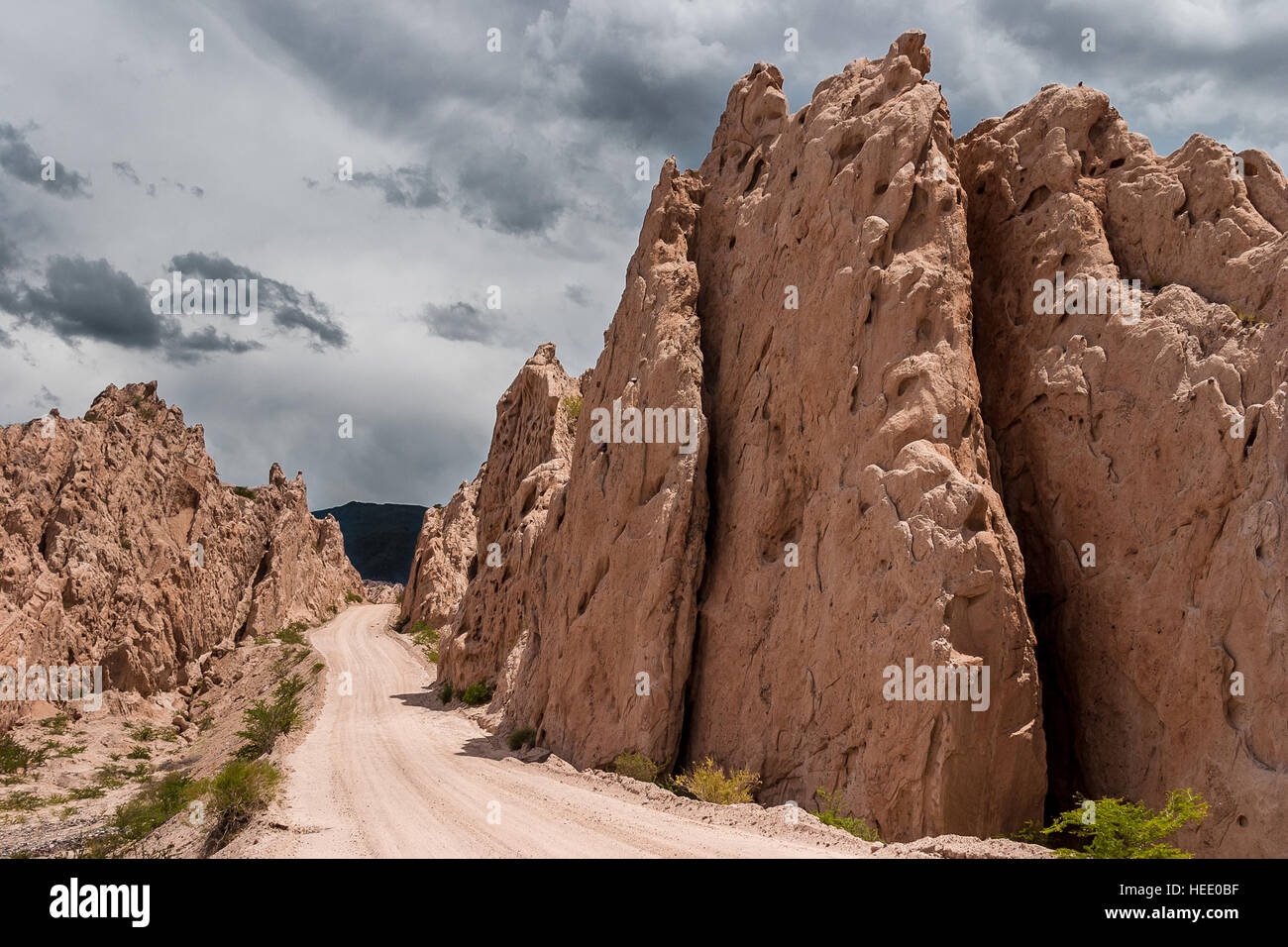 Landscape of Quebrada de las flechas near Angastaco, Salta province ...