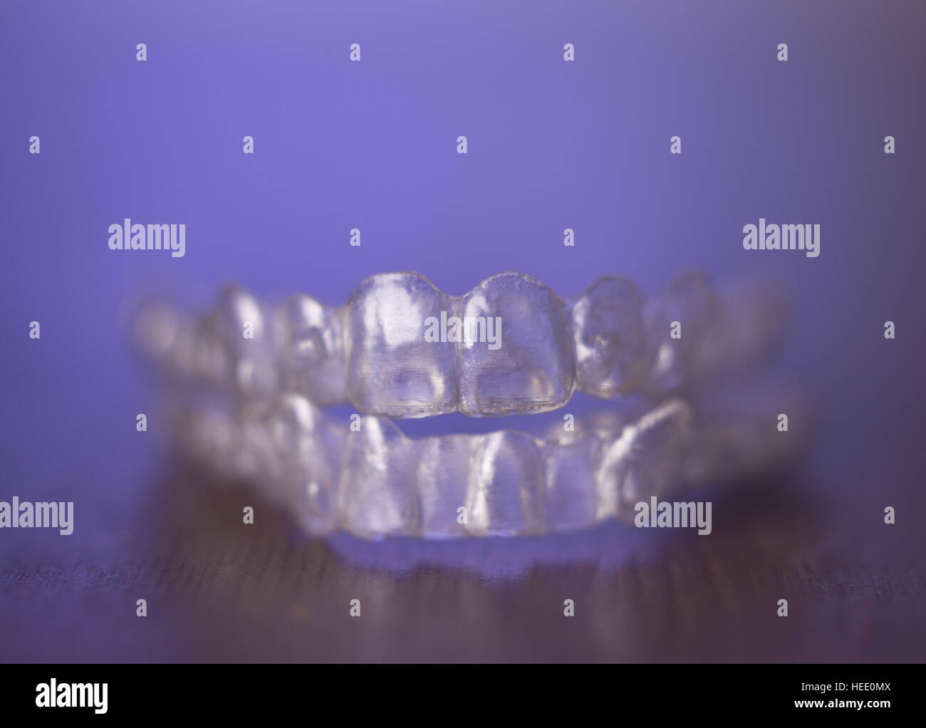 Transparent dental orthodontics for adults and children Stock Photo - Alamy