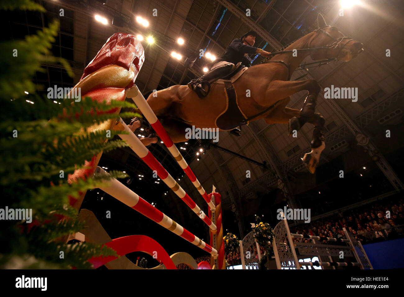 Great Britain's Scott Brash riding Hello Guv'nor competes in the ...