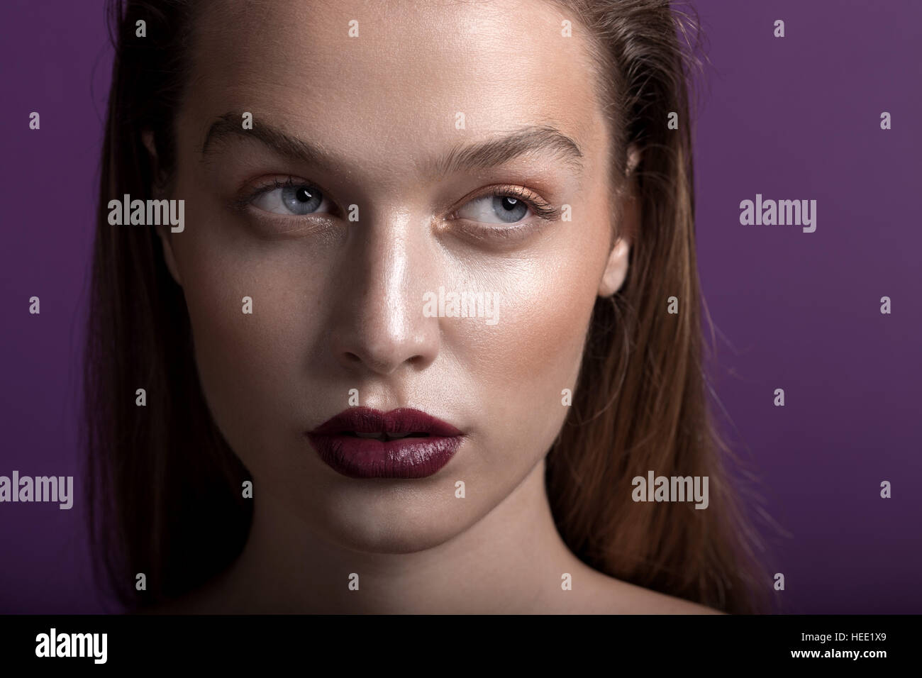 Beauty portrait of a woman, close-up Stock Photo - Alamy