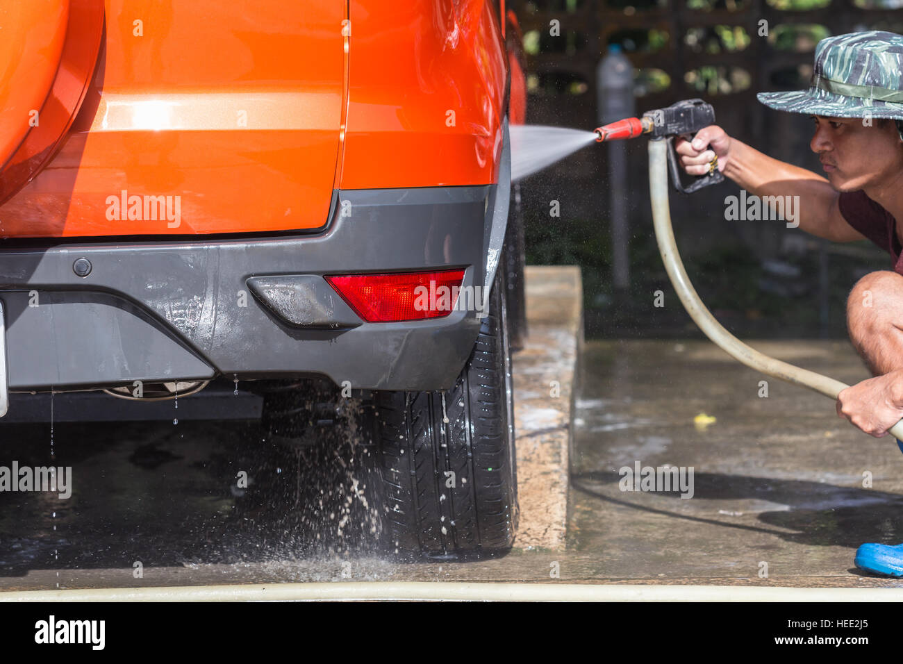 PHUKET, THAILAND - NOVEMBER 3 : An unidentified people spraying water ...