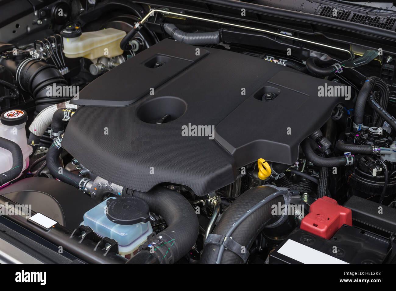 Close up detail of new diesel car engine Stock Photo - Alamy