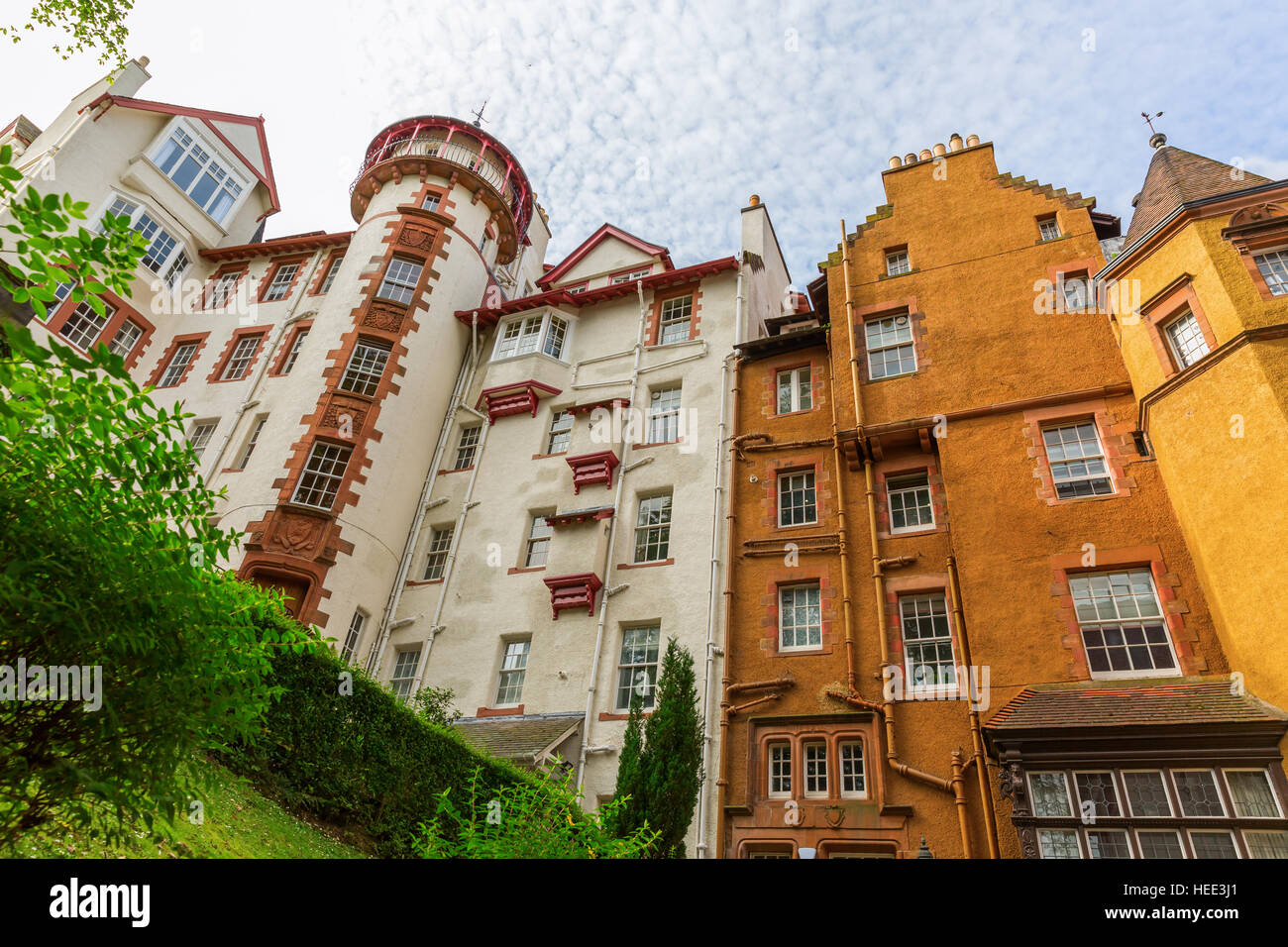 historic buildings in the old town of Edinburgh, Scotland, UK Stock ...