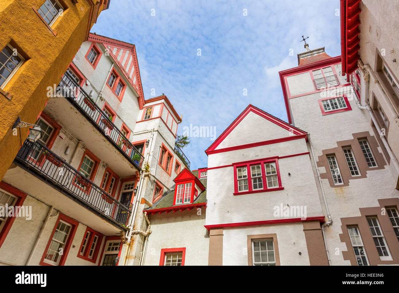 historic buildings in the old town of Edinburgh, Scotland, UK Stock ...
