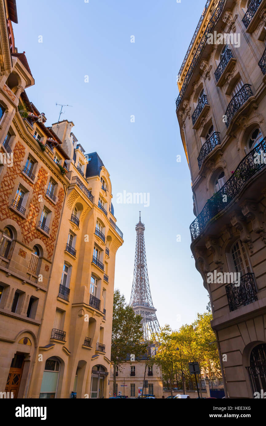 Eiffel Tower and old city buildings in Paris, France Stock Photo - Alamy