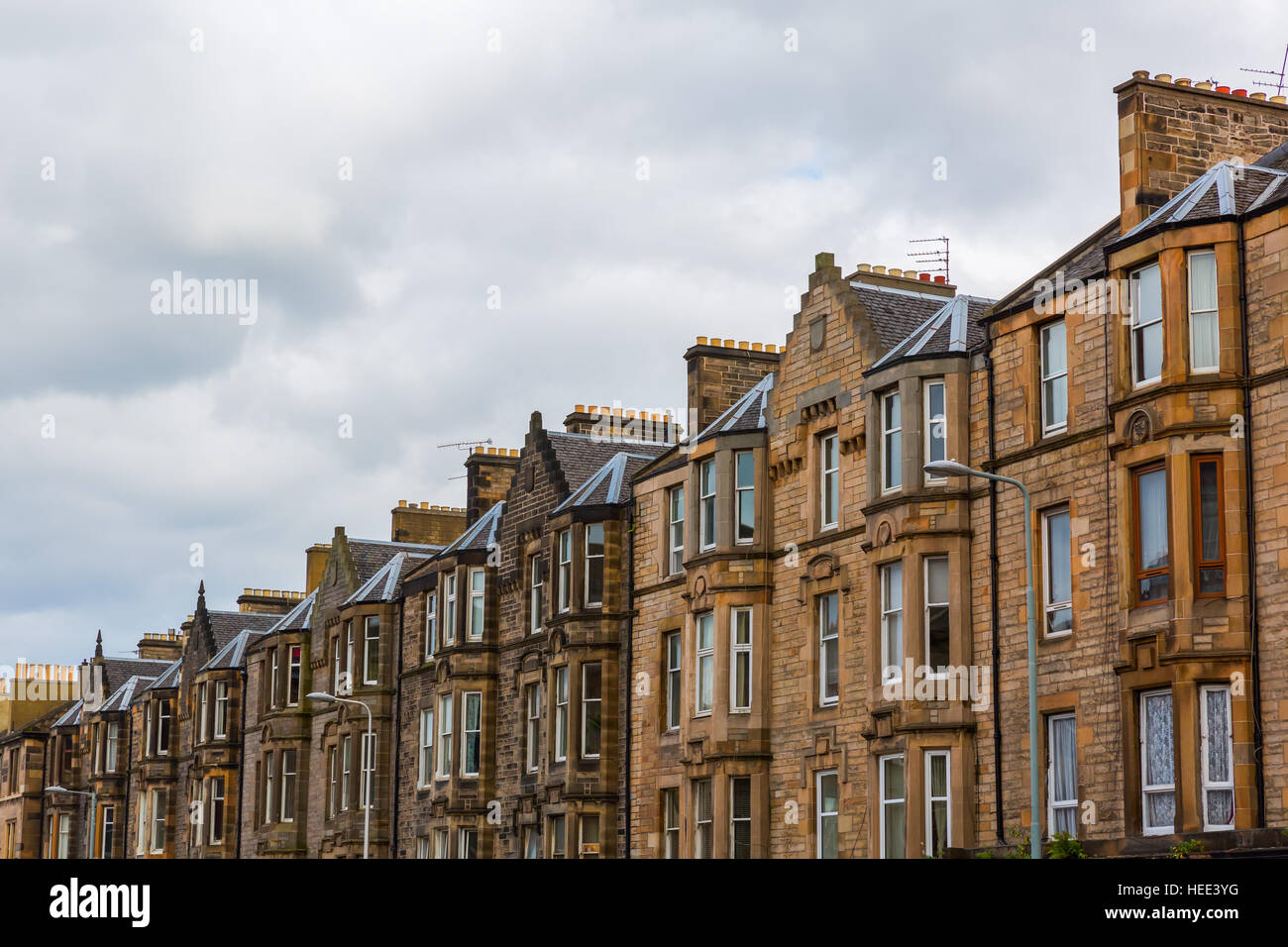 typical old row buildings in Edinburgh, Scotland, UK Stock Photo - Alamy