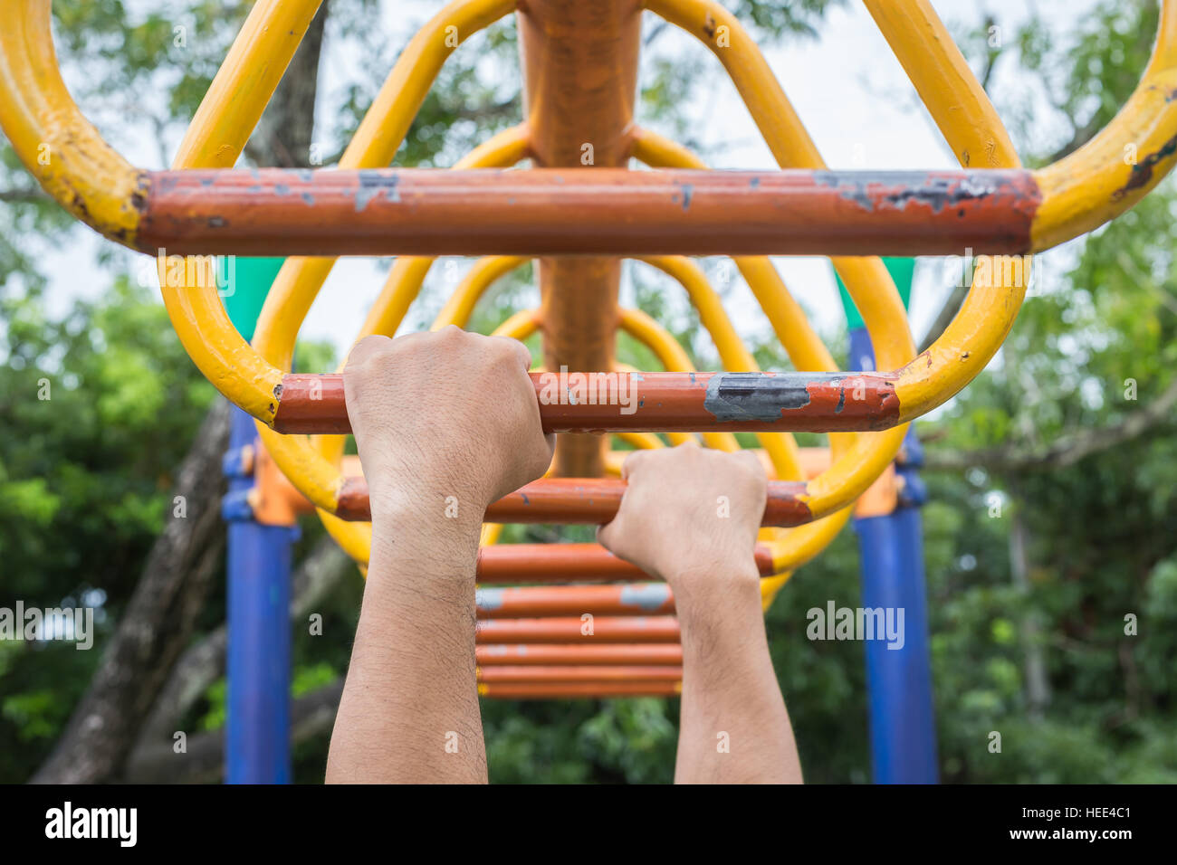 Trapeze bar hand hi-res stock photography and images - Alamy