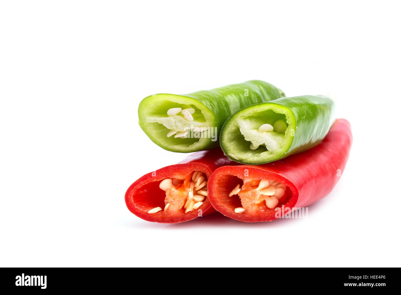 Close up fresh Thai chili isolated on white background Stock Photo - Alamy