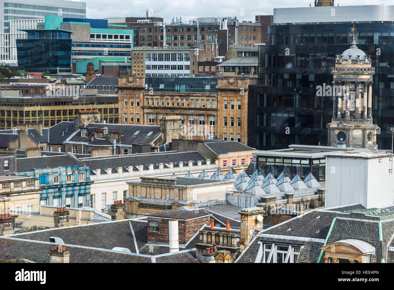 aerial view over the roofs of Glasgow, Scotland, UK Stock Photo - Alamy