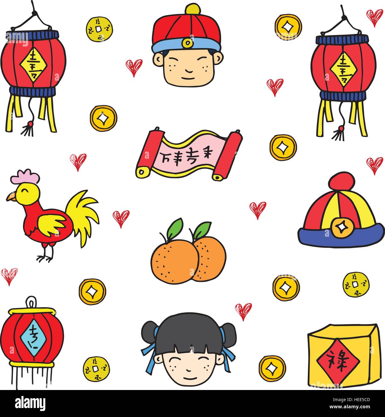Illustration of Chinese theme doodles Stock Vector Image & Art - Alamy
