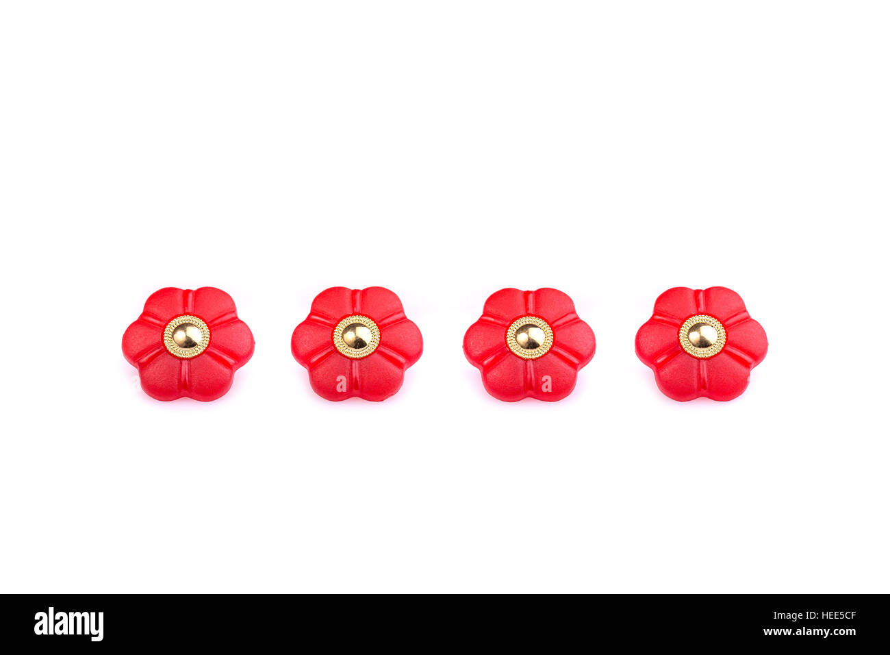 Close up color button isolated on white background Stock Photo - Alamy