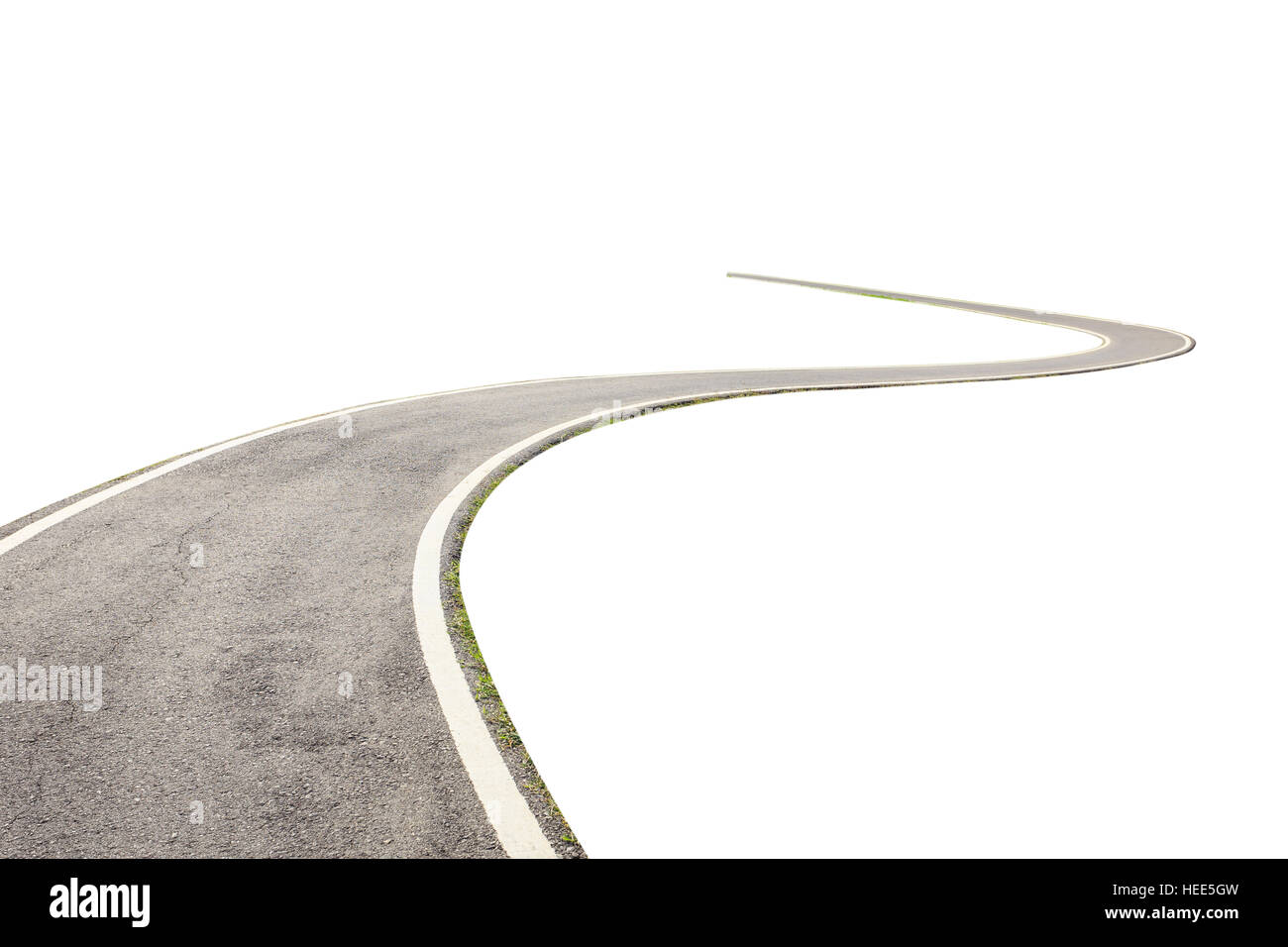 Outdoor asphalt road, exercise bike paths on the hill in Chiang Rai ...