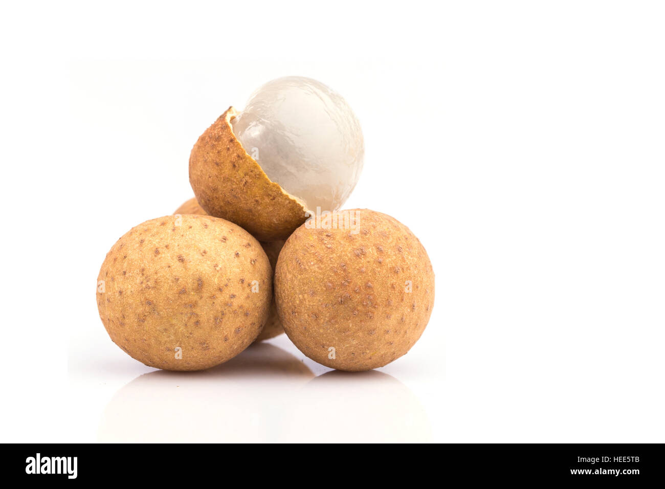 Close up longan isolated on white background Stock Photo - Alamy