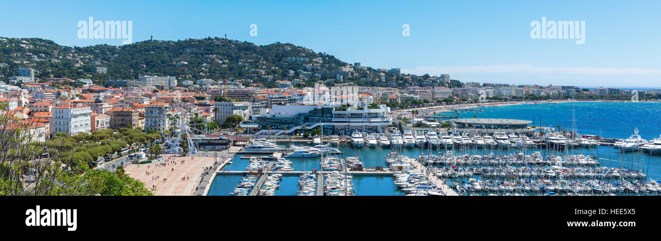 aerial view of the cityscape of Cannes, French Riviera, France Stock ...