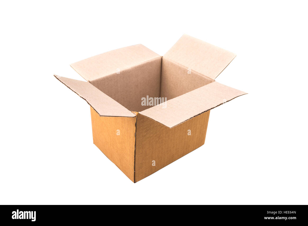Close up brwon papaer box isolated on white background Stock Photo - Alamy
