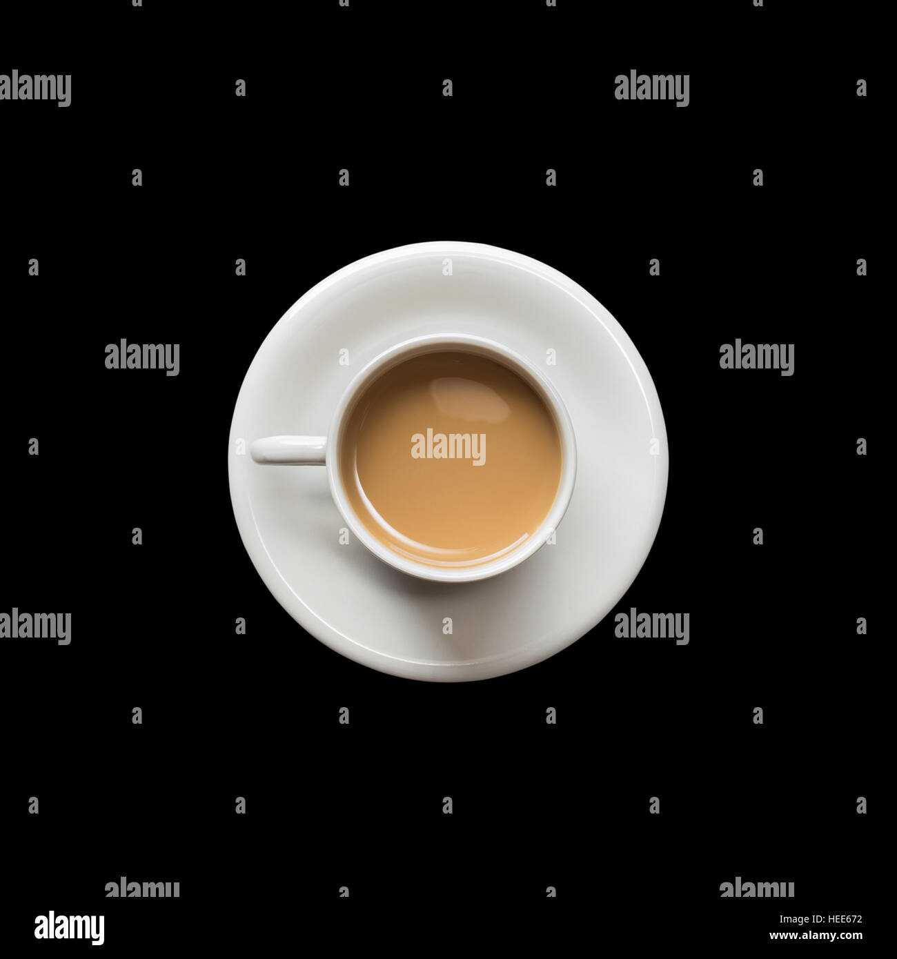 Coffee cup isolated top view hi-res stock photography and images - Alamy