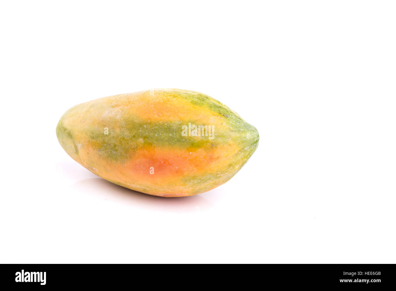 Close up yellow papaya fruit isolated on white background Stock Photo ...