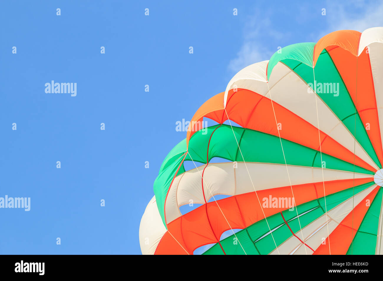 Parasailing, beach umbrella on sky background in Phuket, Thailand Stock ...