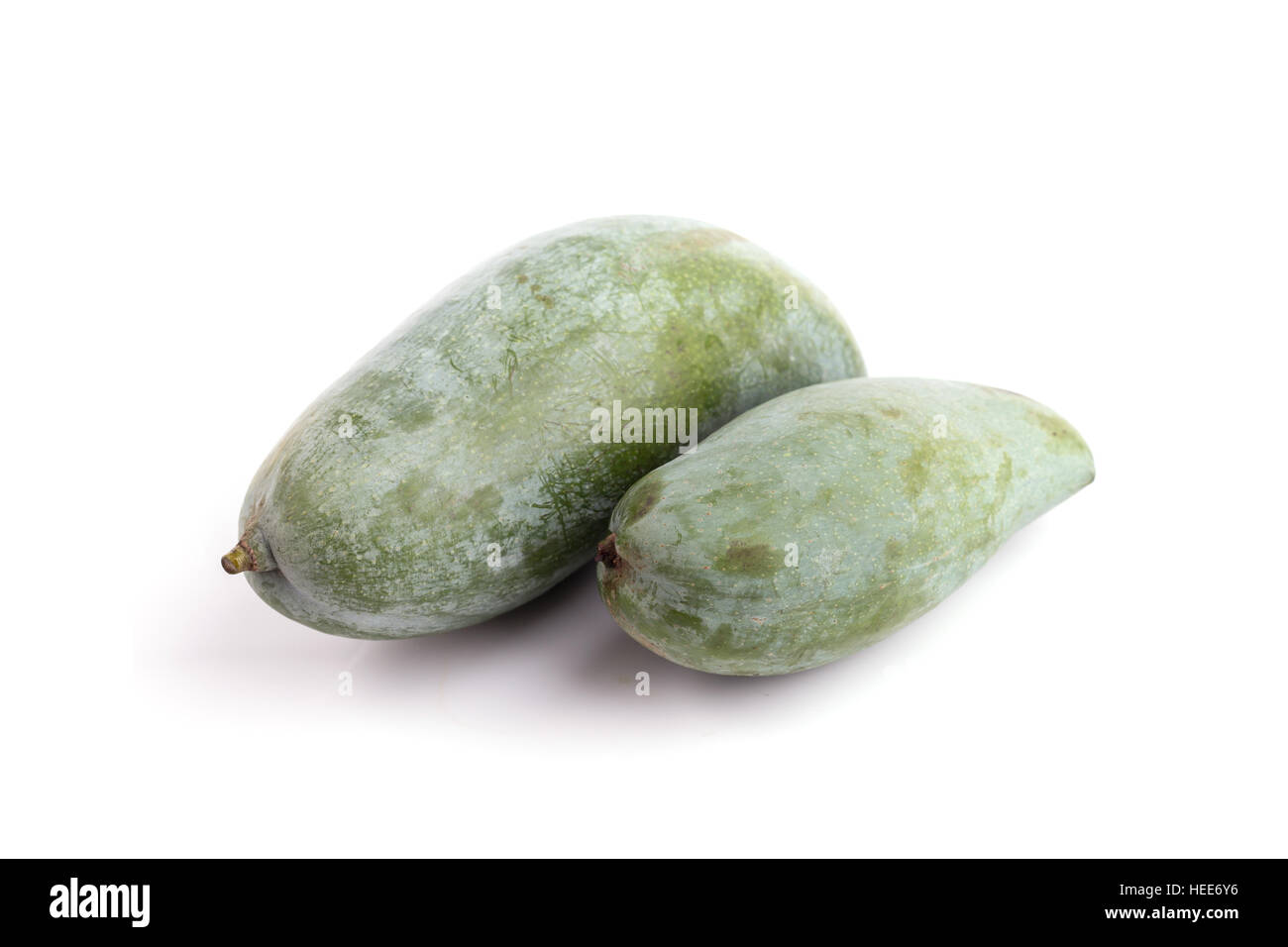 Close up green Thai mango isolated on white background Stock Photo - Alamy